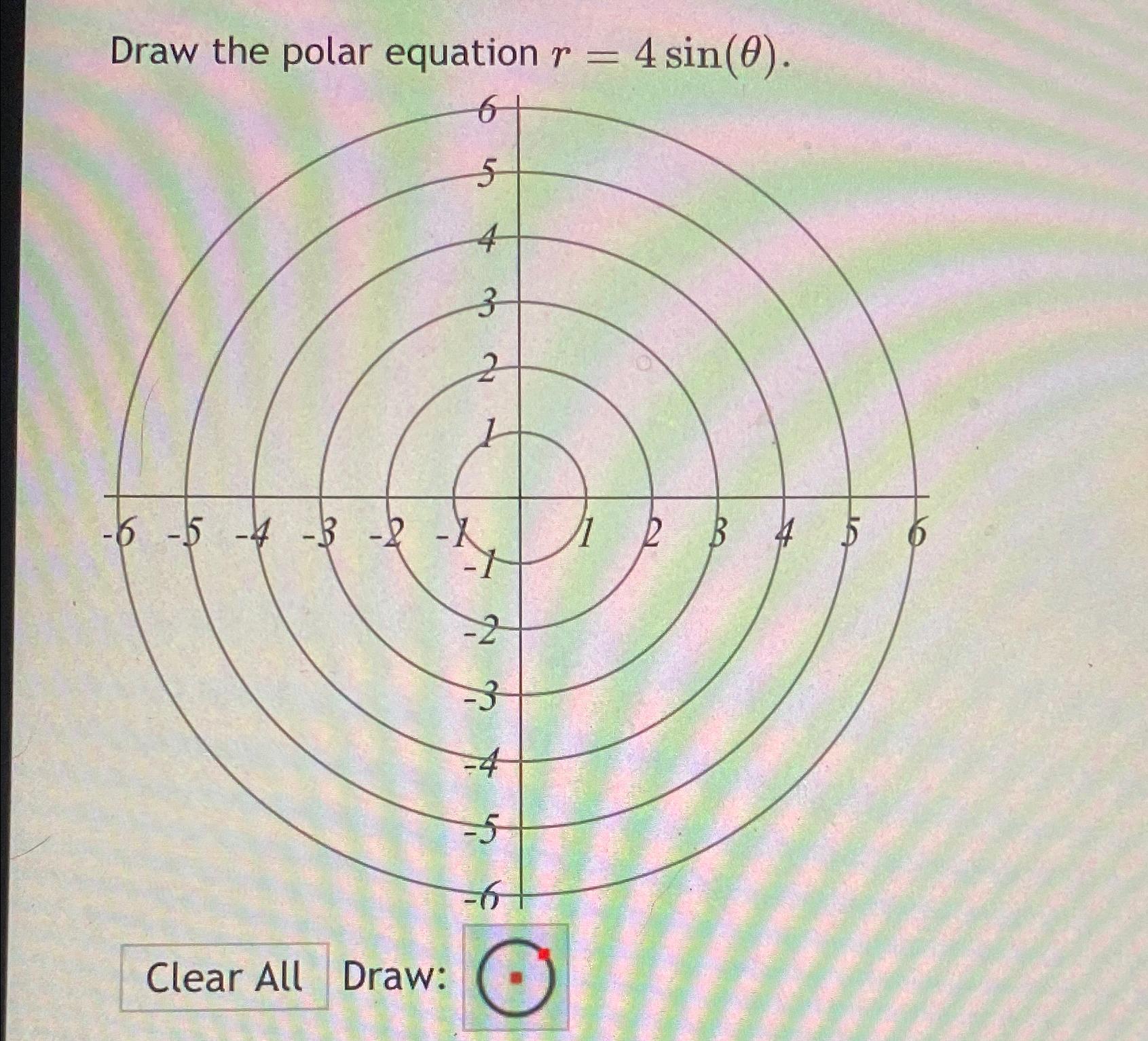 Solved Draw the polar equation r=4sin(θ).Draw: | Chegg.com