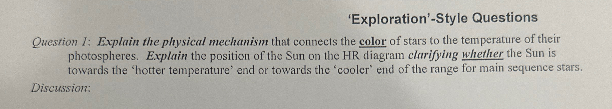 Solved 'Exploration'-Style QuestionsQuestion 1: Explain the | Chegg.com
