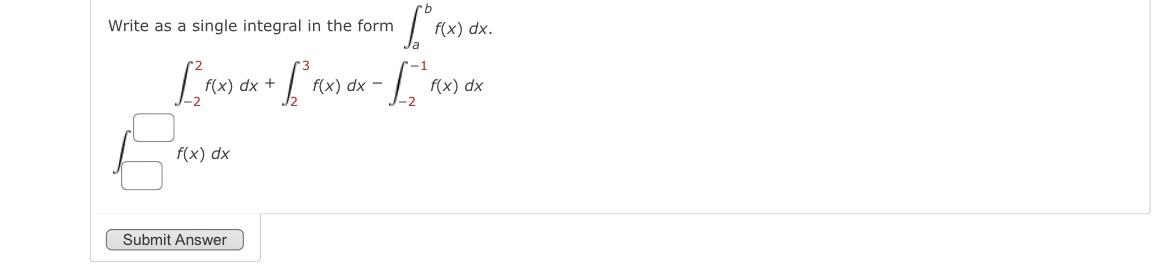 Solved Write as a single integral in the form | Chegg.com