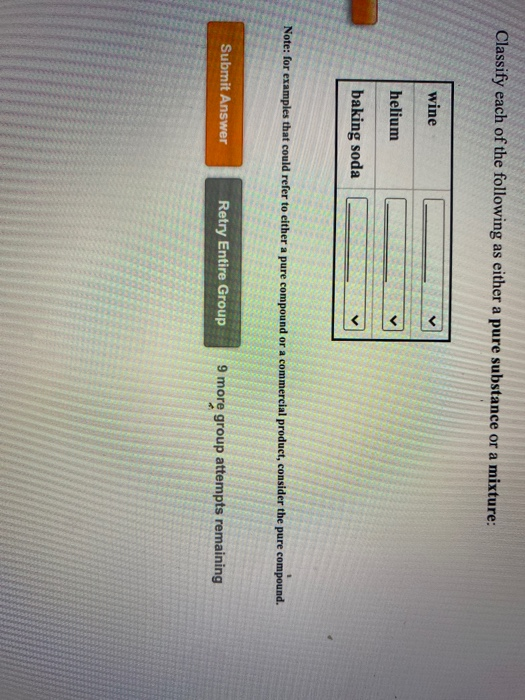 Solved Classify each of the following as either a pure | Chegg.com