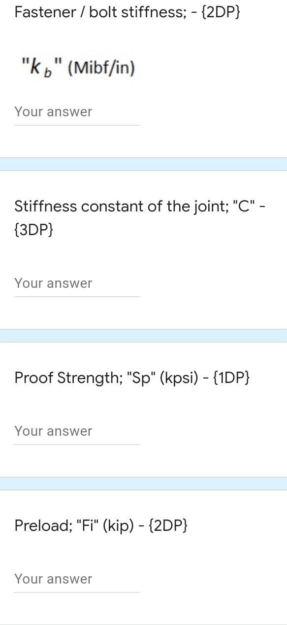 Solved subject: mechanical component design. need to solve | Chegg.com