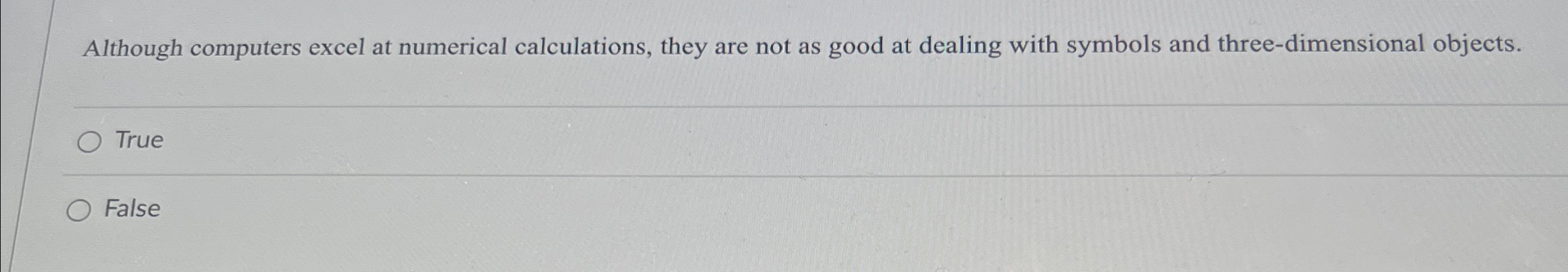 Solved Although computers excel at numerical calculations, | Chegg.com