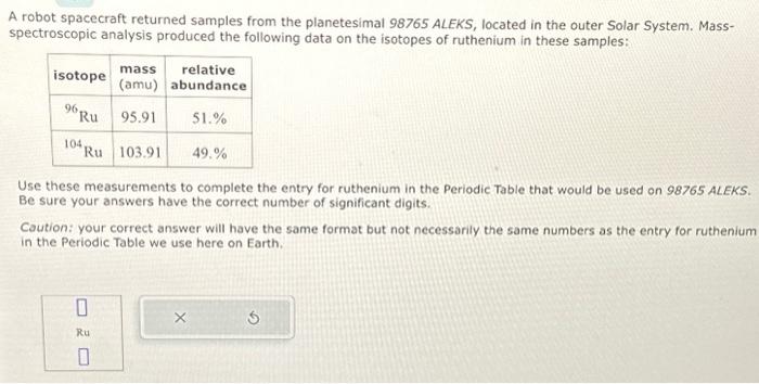 Solved A robot spacecraft returned samples from the | Chegg.com