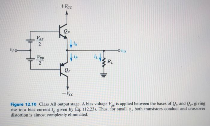Solved 12.18 A class AB output stage, such as that in Fig. | Chegg.com