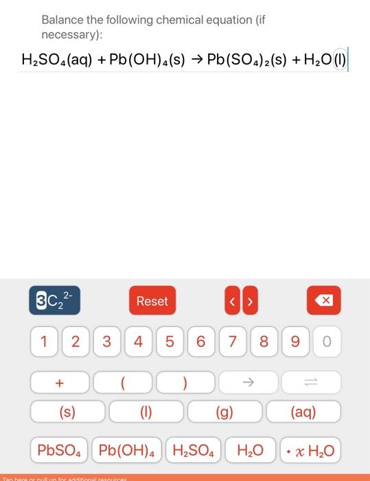 Solved Balance the following chemical equation (if | Chegg.com