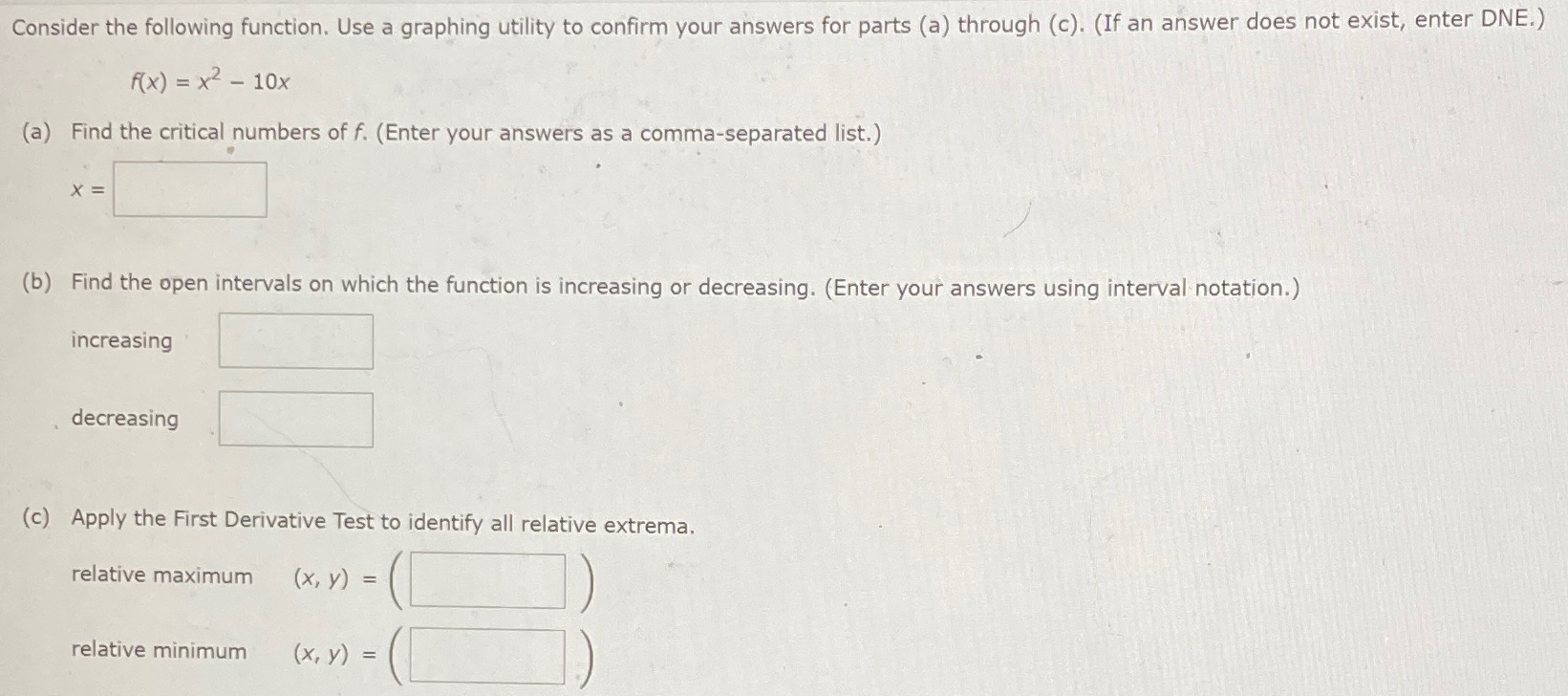 Solved Consider the following function. Use a graphing | Chegg.com