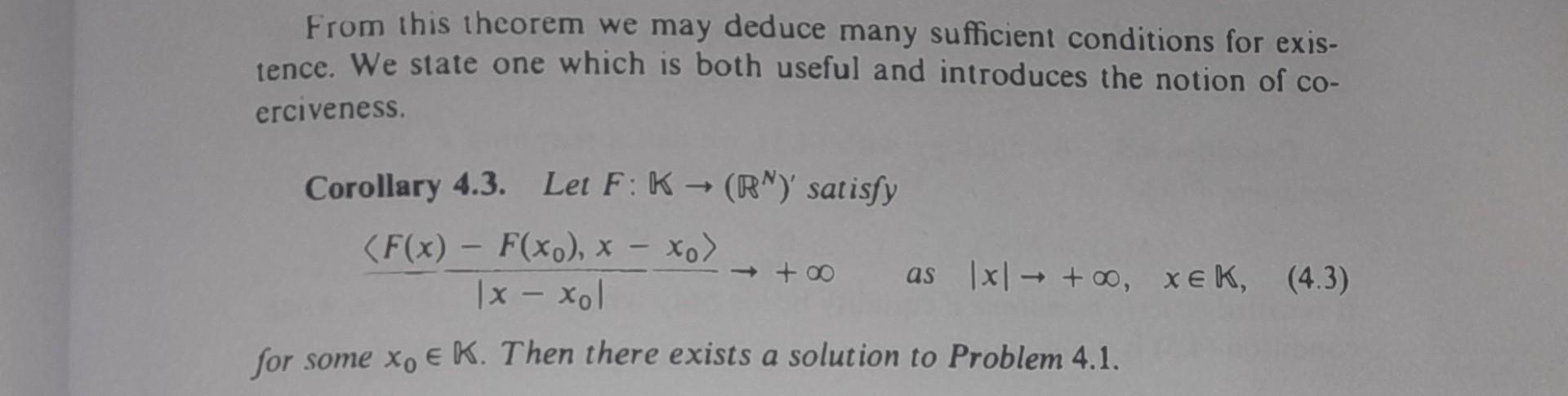Solved Problem 4.1. Given K closed and convex in RN and | Chegg.com