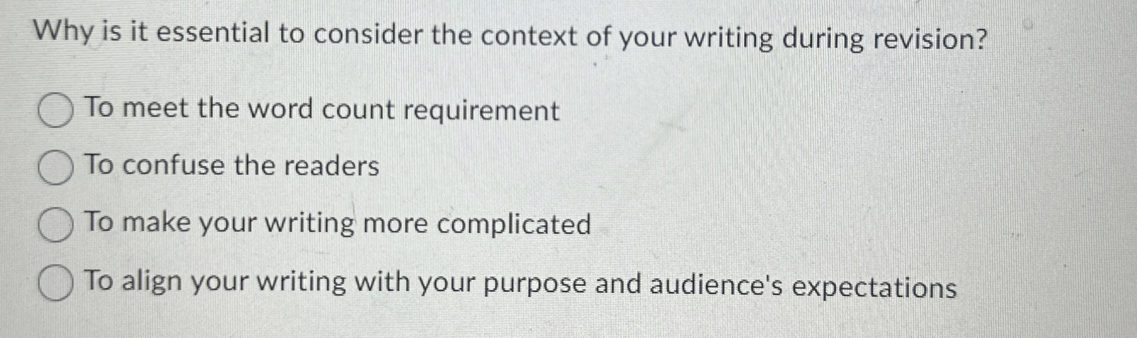 Solved Why is it essential to consider the context of your | Chegg.com