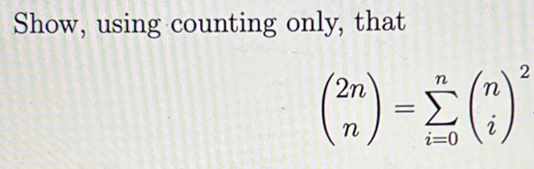 Solved Show, using counting only, | Chegg.com