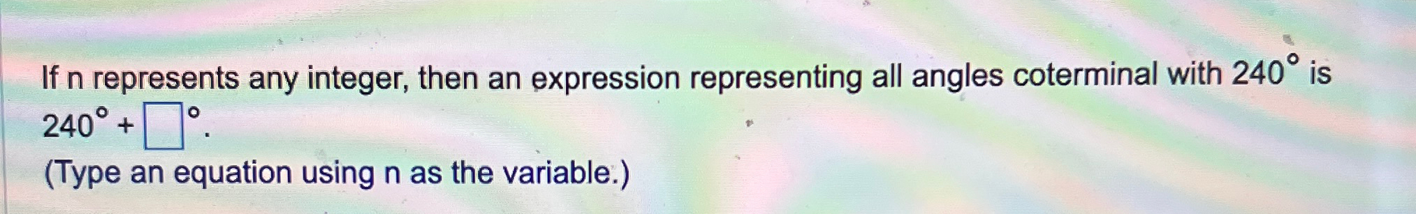 Solved If n ﻿represents any integer, then an expression | Chegg.com