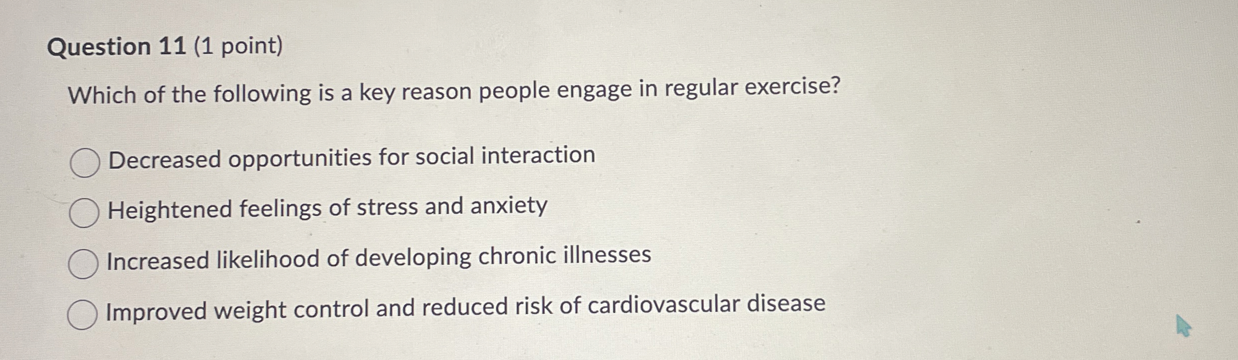Solved Question 11 (1 ﻿point)Which of the following is a key | Chegg.com