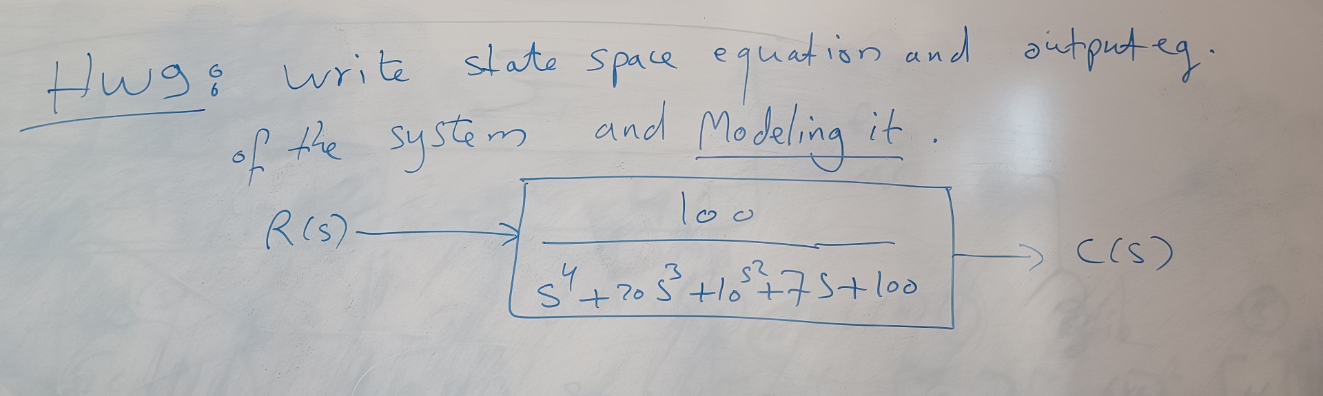 Solved HW9: write state space equation and outputeg. of the | Chegg.com
