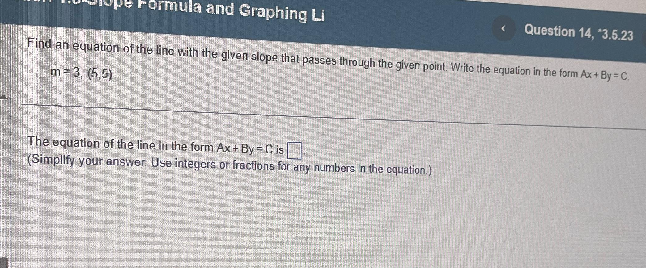 Solved Find an equation of the line with the given slope | Chegg.com