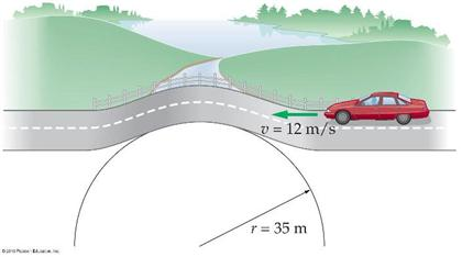 Driving in your car at 12 m/s, you encounter a bump | Chegg.com