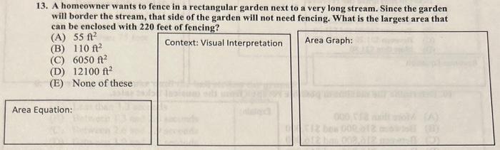 Solved 13. A homeowner wants to fence in a rectangular | Chegg.com