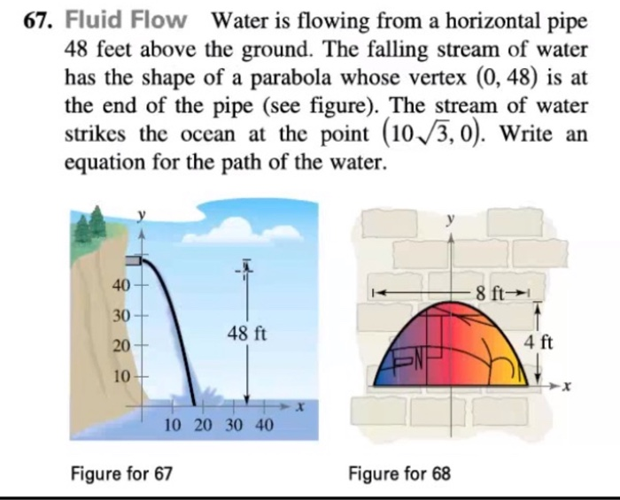Solved 67. Fluid Flow Water is flowing from a horizontal | Chegg.com