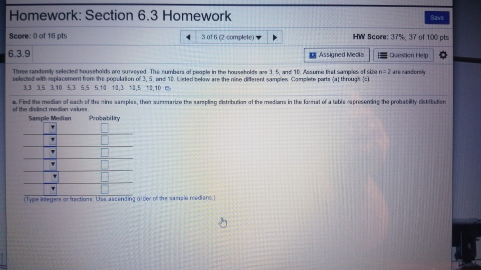 Solved Homework Section 6 3 Homework Save Score 0 Of 16