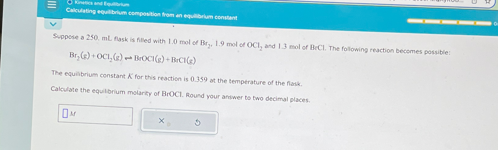 Solved Kinetics and EquilibriumCalculating equilibrium | Chegg.com