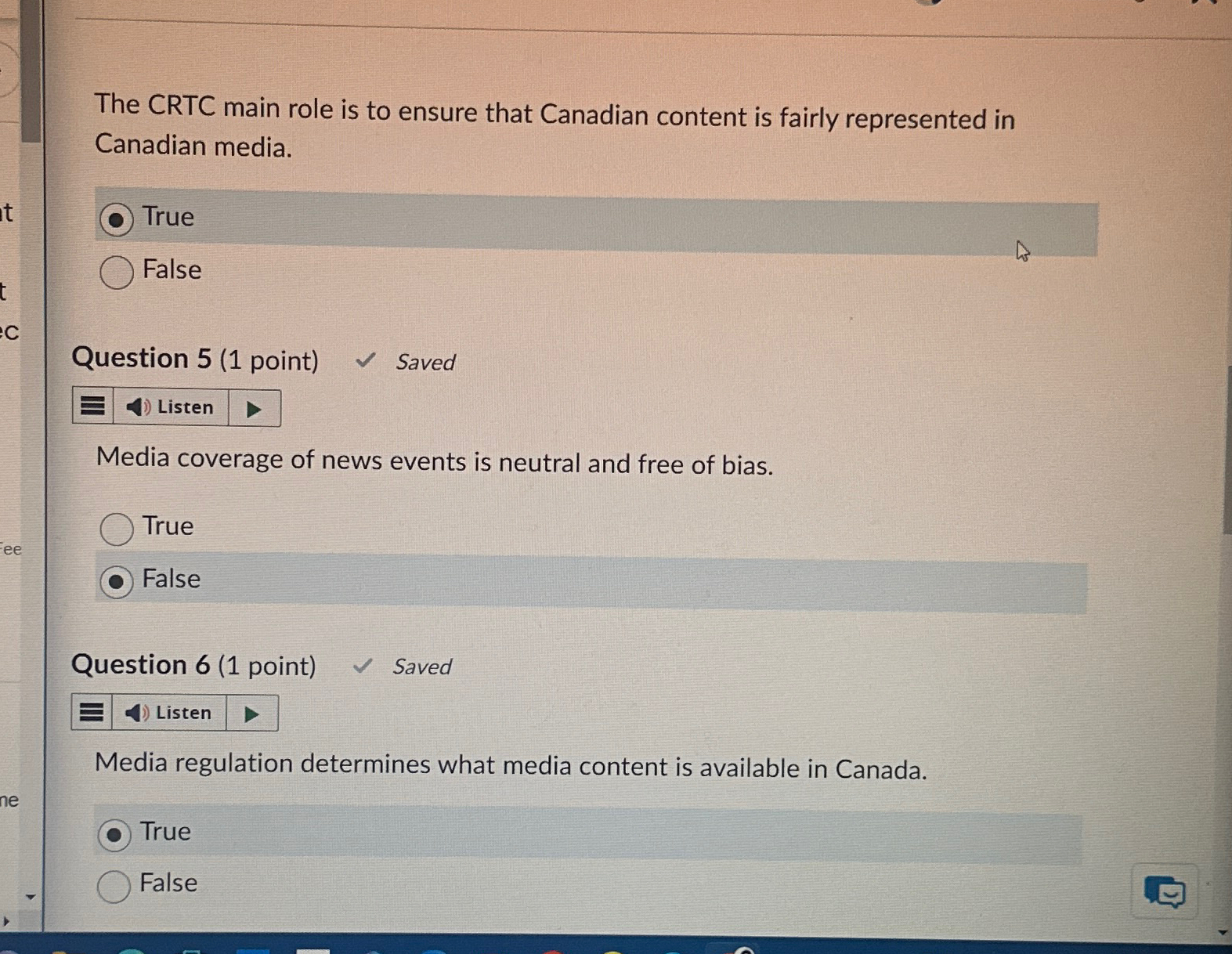Solved The CRTC main role is to ensure that Canadian content | Chegg.com