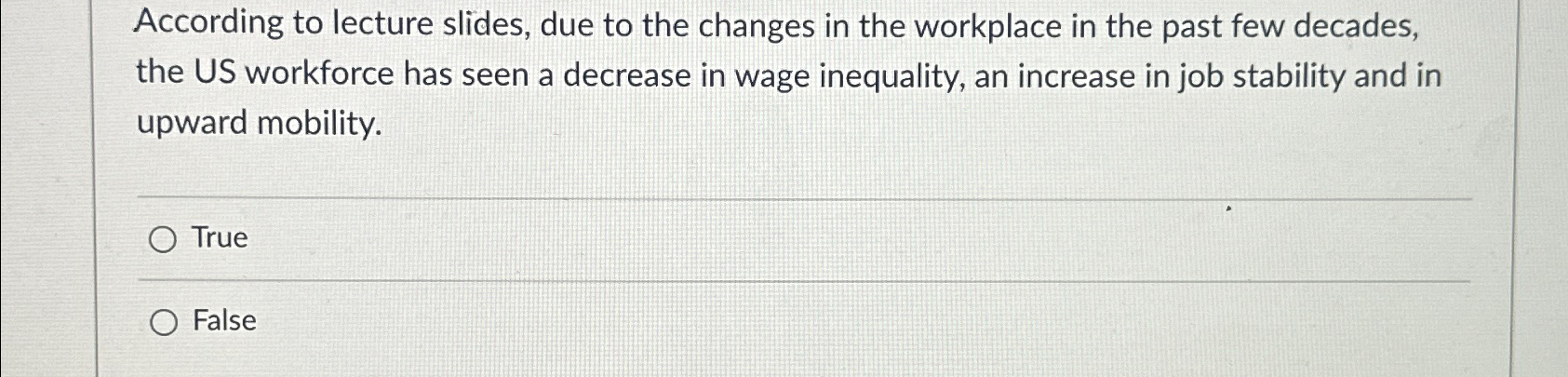 Solved According to lecture slides, due to the changes in | Chegg.com