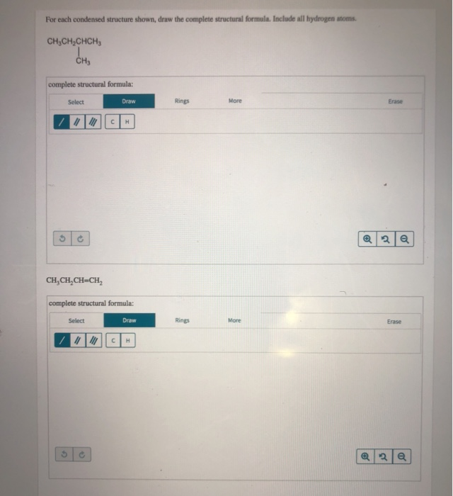 Solved For each condensed structure shown, draw the complete | Chegg.com