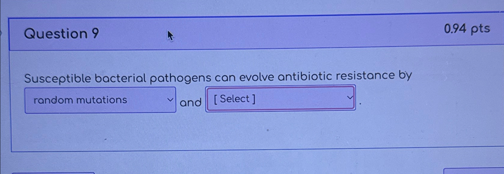 Solved Question 90.94 ﻿ptsSusceptible bacterial pathogens | Chegg.com