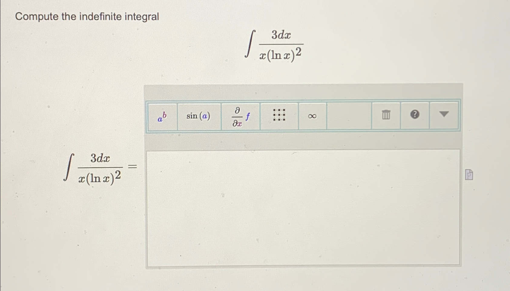 Solved Compute the indefinite | Chegg.com
