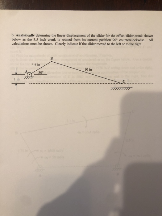 Solved 3. Analytically determine the linear displacement of | Chegg.com
