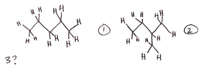 Solved How to draw the third structure for C5H12 on a | Chegg.com