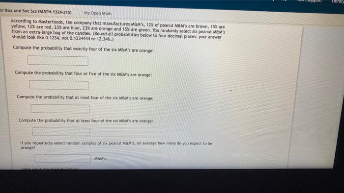 Solved or Bus and Soc ses (MATH-1324-215) My Open Math | Chegg.com