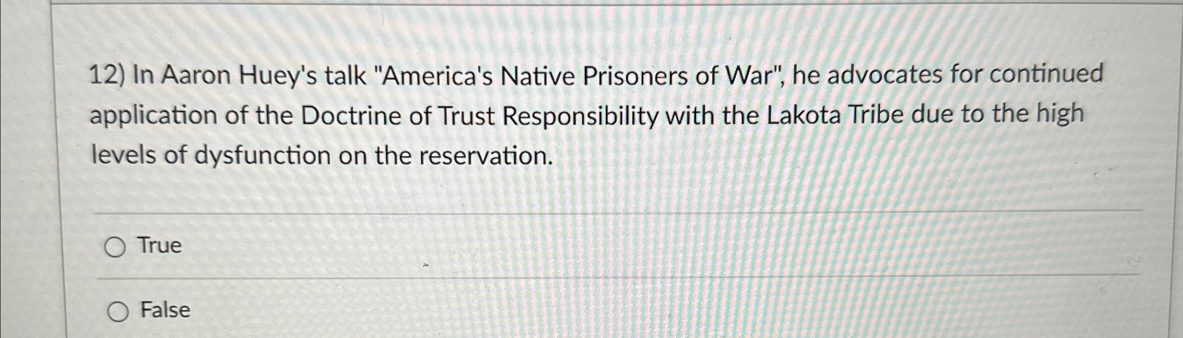 Solved In Aaron Huey's talk "America's Native Prisoners of | Chegg.com