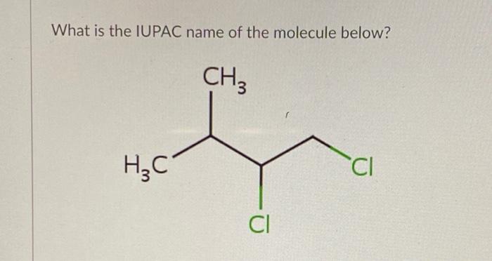 Solved What is the IUPAC name of the molecule below? CH3 H2C | Chegg.com