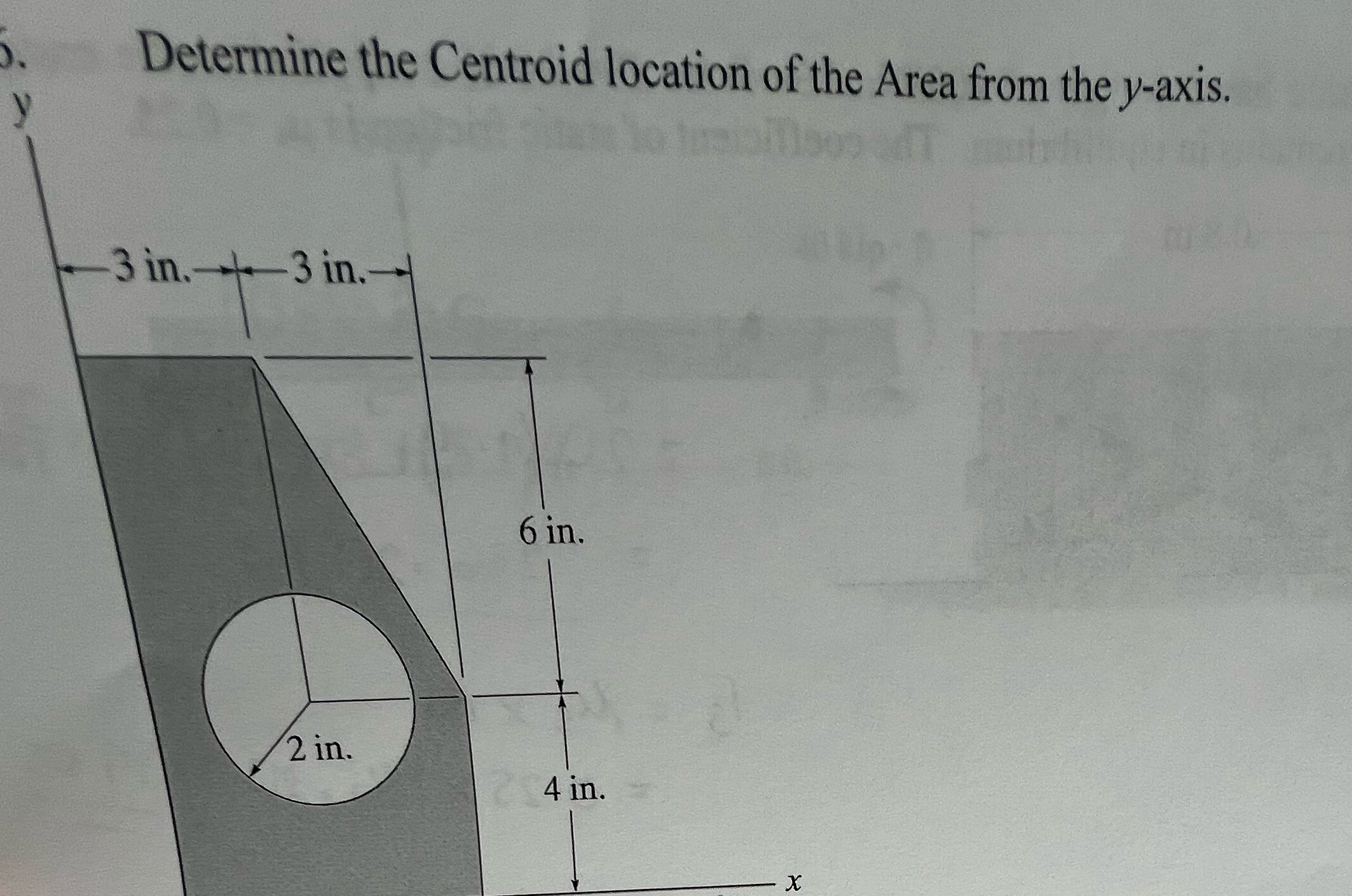 Solved Determine the Centroid location of the Area from the | Chegg.com
