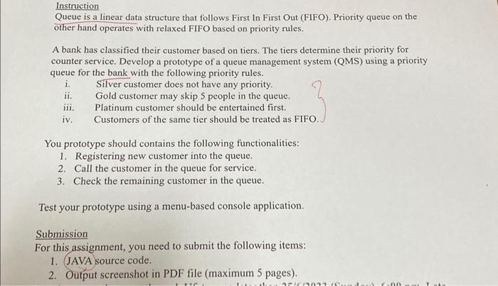 Solved Instruction Queue is a linear data structure that | Chegg.com