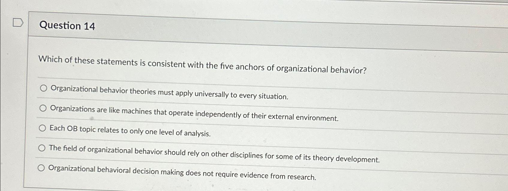 Solved Question 14Which of these statements is consistent | Chegg.com