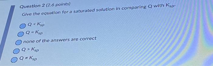 Solved Question 2 (2.6 points) Give the equation for a | Chegg.com
