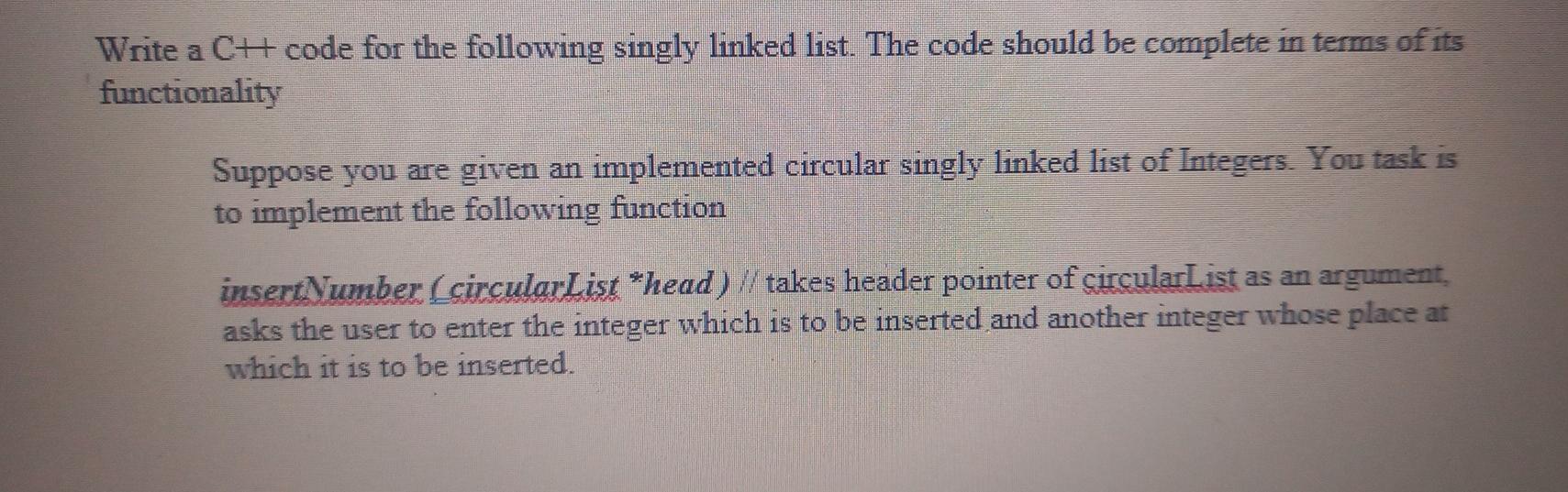 Solved Write a CH code for the following singly linked list. | Chegg.com