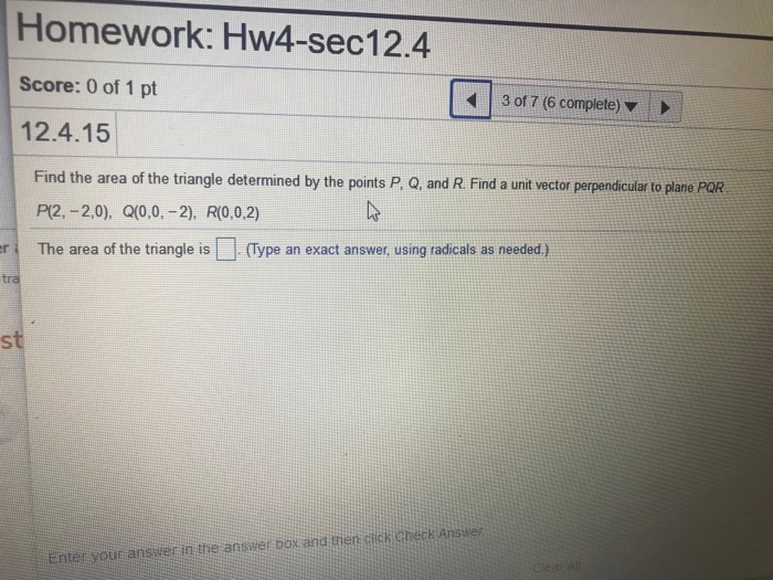 Solved Homework: Hw4-sec12.4 Score: 0 of 1 pt 3 of 7 (6 | Chegg.com