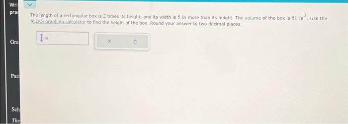 Solved The length of a rectangular box is 2 times its | Chegg.com