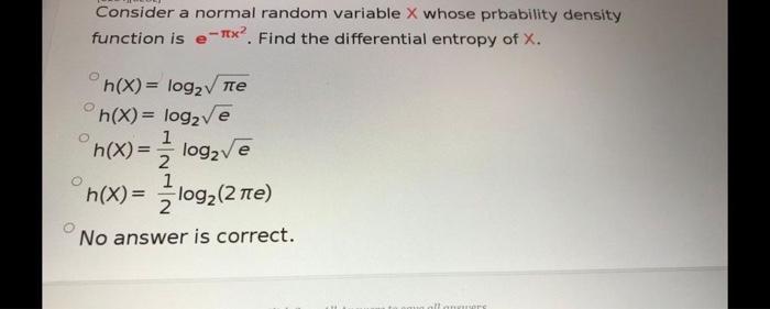 Solved Consider a normal random variable X whose prbability | Chegg.com