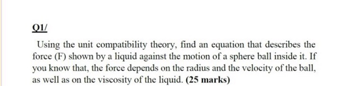 Solved using the unit compatibility theory, find the | Chegg.com
