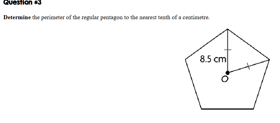 Solved Question *3Determine the perimeter of the regular | Chegg.com