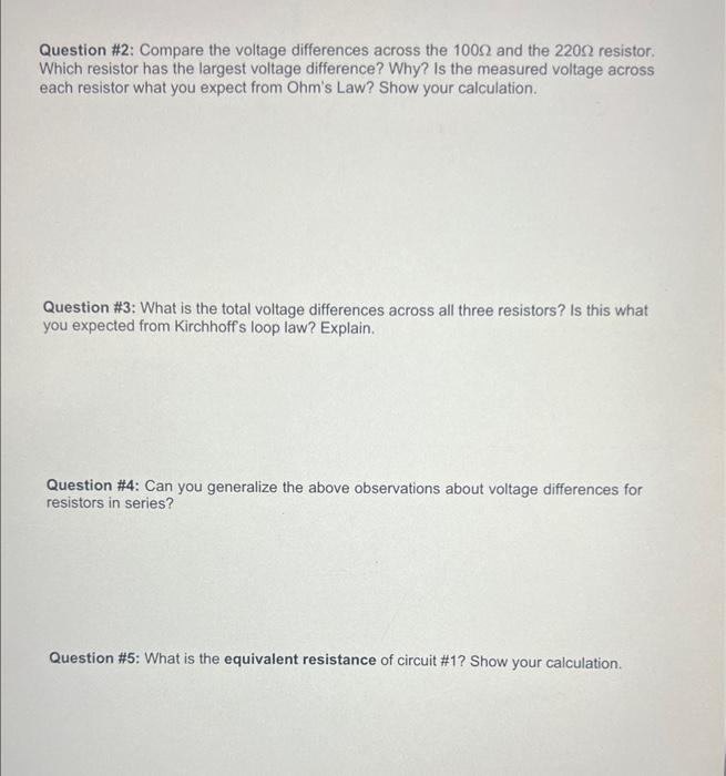 Solved Part 1: Circuit \#1 Create the circuit shown below. | Chegg.com