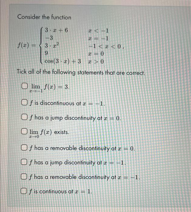 Solved Note: If a limit doesn't exist or a function volue is | Chegg.com