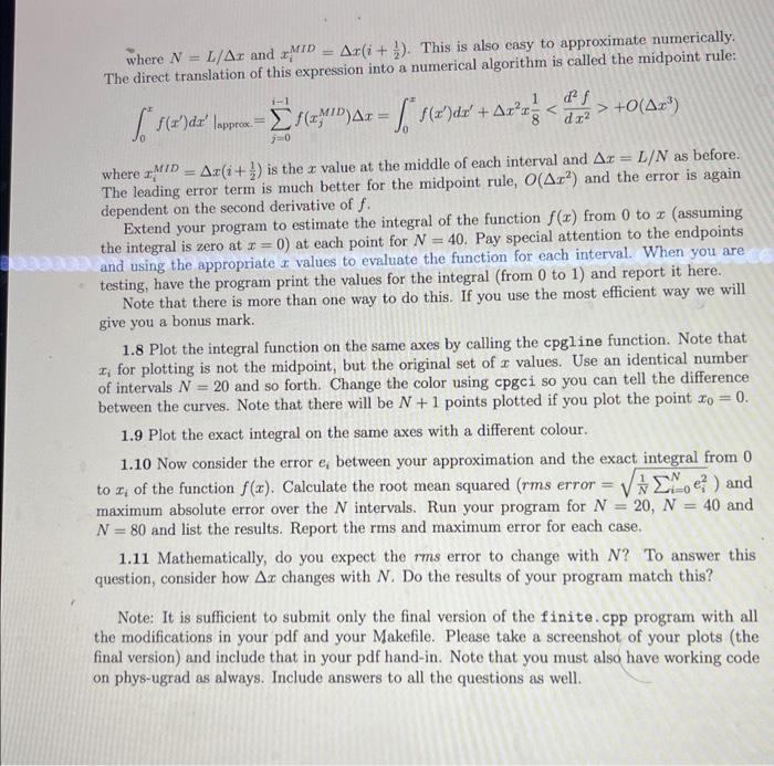 Solved Arrays Finite Differences 1 Numerical Calculus In | Chegg.com