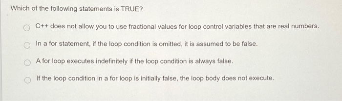 Solved Which Of The Following Statements Is True C Does