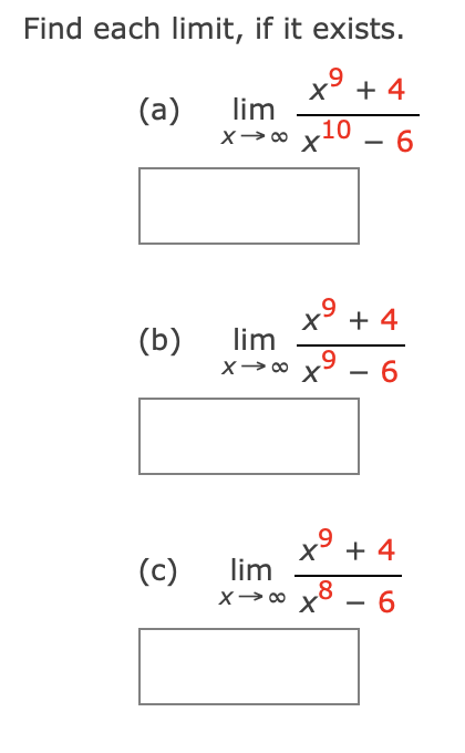 Solved Find each limit, ﻿if it | Chegg.com