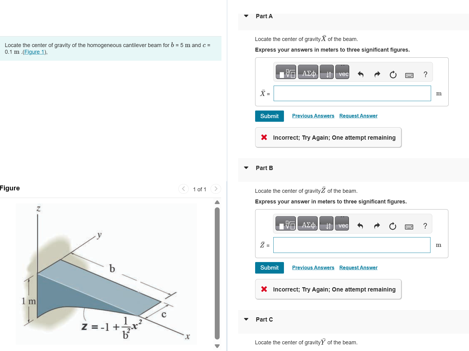 Solved Locate the center of gravity of the homogeneous | Chegg.com
