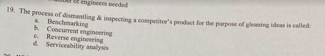 Solved The process of dismantling & inspecting a | Chegg.com