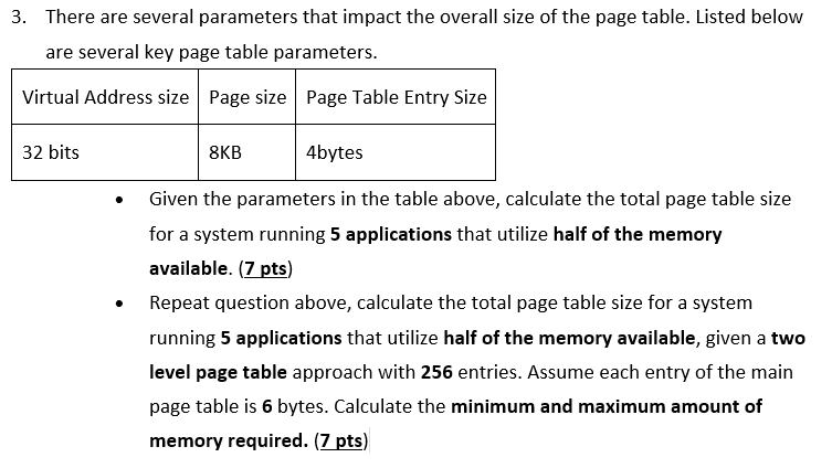 Solved There are several parameters that impact the overall | Chegg.com